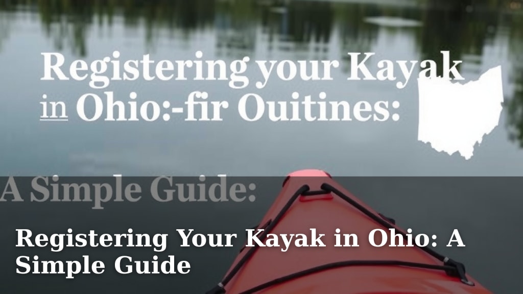 Registering Your Kayak In Ohio: A Simple Guide